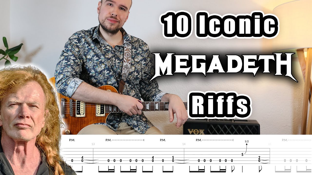 10 Iconic MEGADETH Riffs (with Tabs) - YouTube