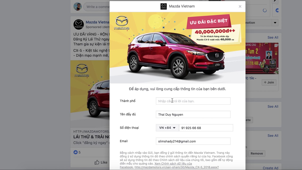 Demo Facebook Lead Ads - YouTube
