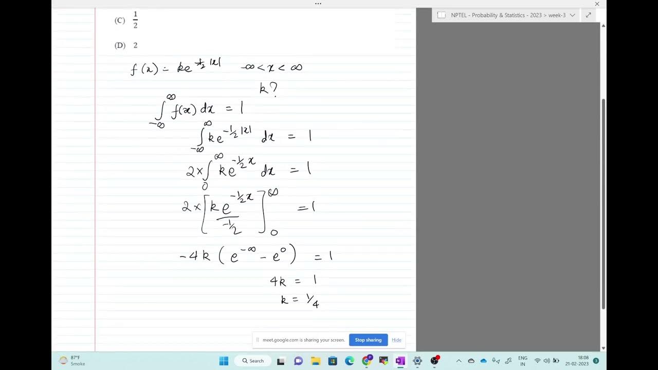 NPTEL - Live interaction session - Probability and Statistics - Week 3 - YouTube