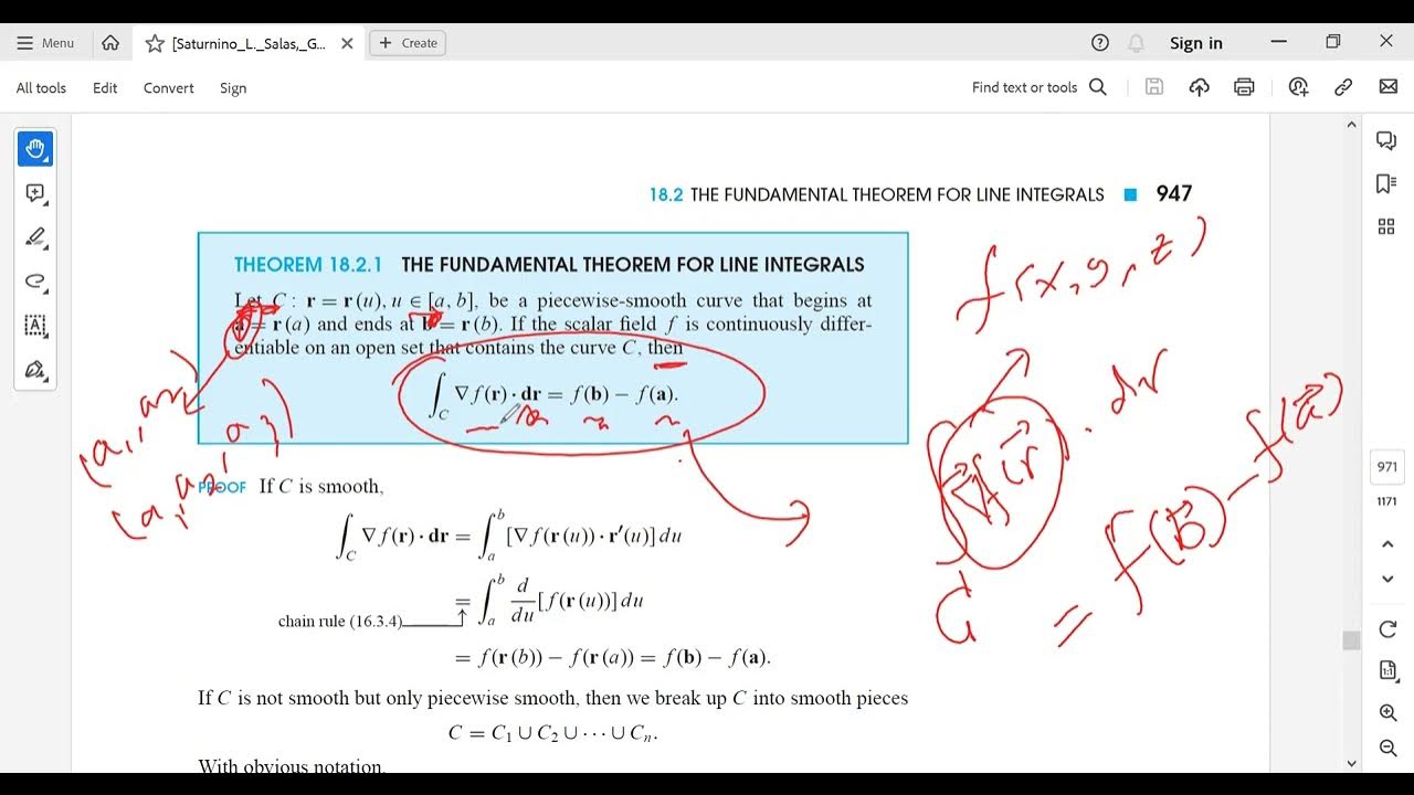 Math 202. Fundamental Theorem of Line Integrals - YouTube