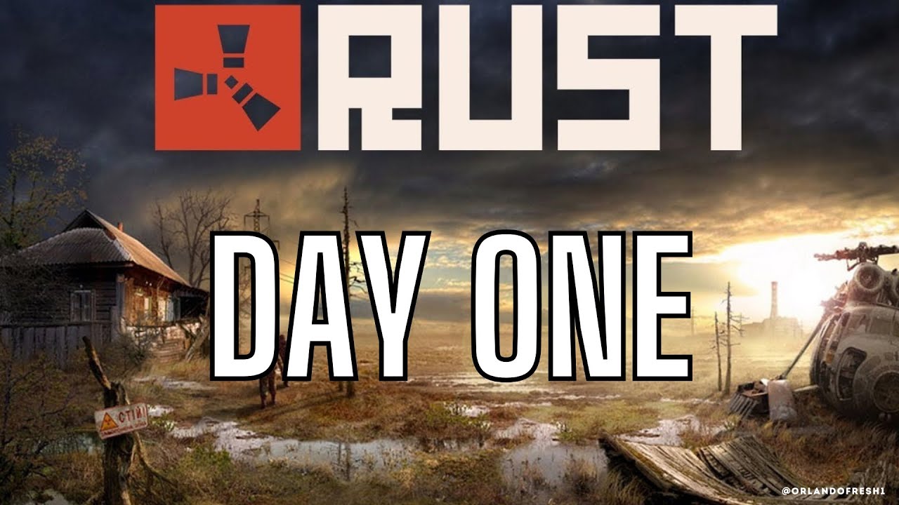 Rust First Playthrough day 1 with no tips or tricks - YouTube