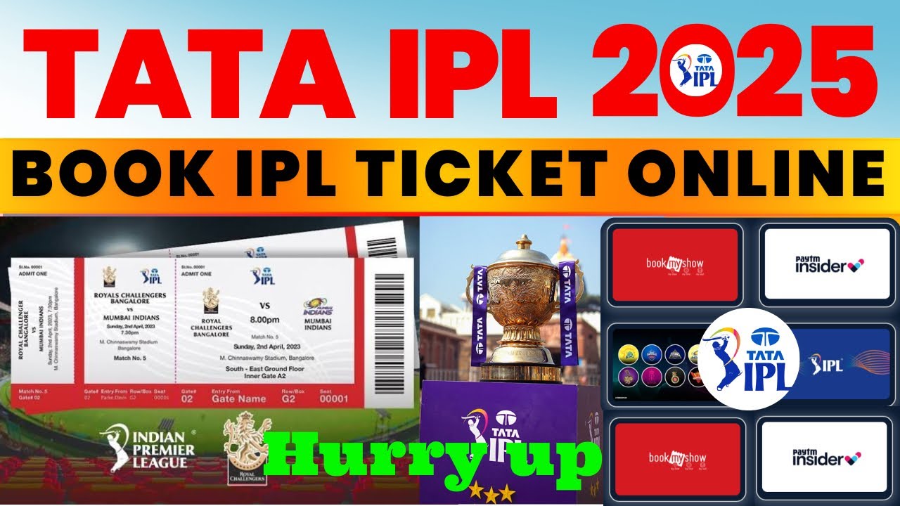 How To Book IPL Ticket Online 2025 | Tata ipl 2025 ticket kaise book ...
