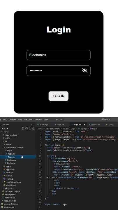 Show and hide password in react js #reactjs #shorts - YouTube