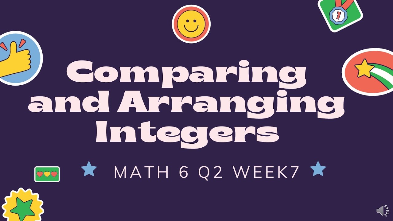 MATH 6 Q2 W7 COMPARING AND ARRANGING INTEGERS - YouTube