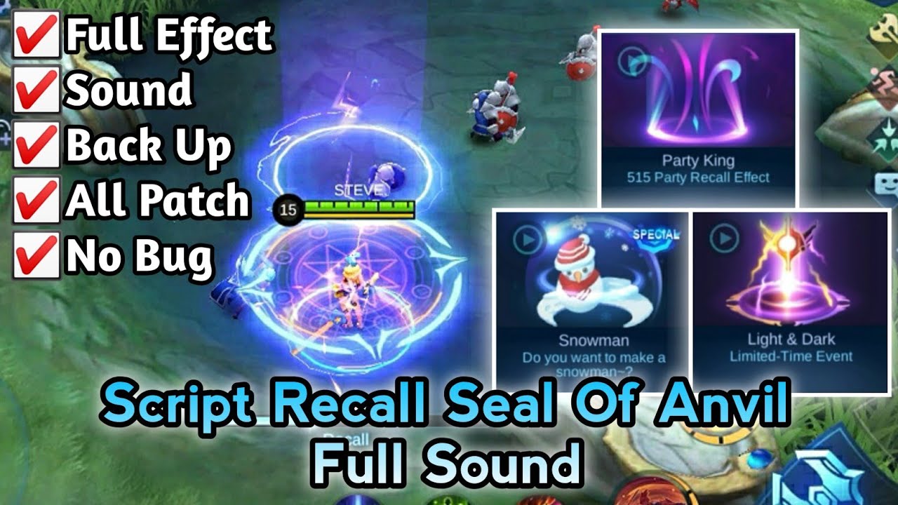 Newest Update ! Script Recall Seal Of Anvil Full Effect & Sound | Back ...