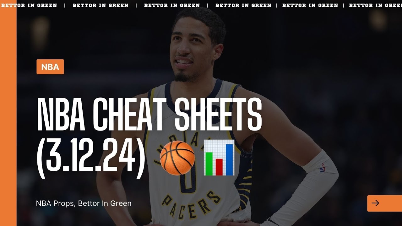 Best NBA Player Props Today 3.12.24 | FREE NBA Cheat Sheet - YouTube