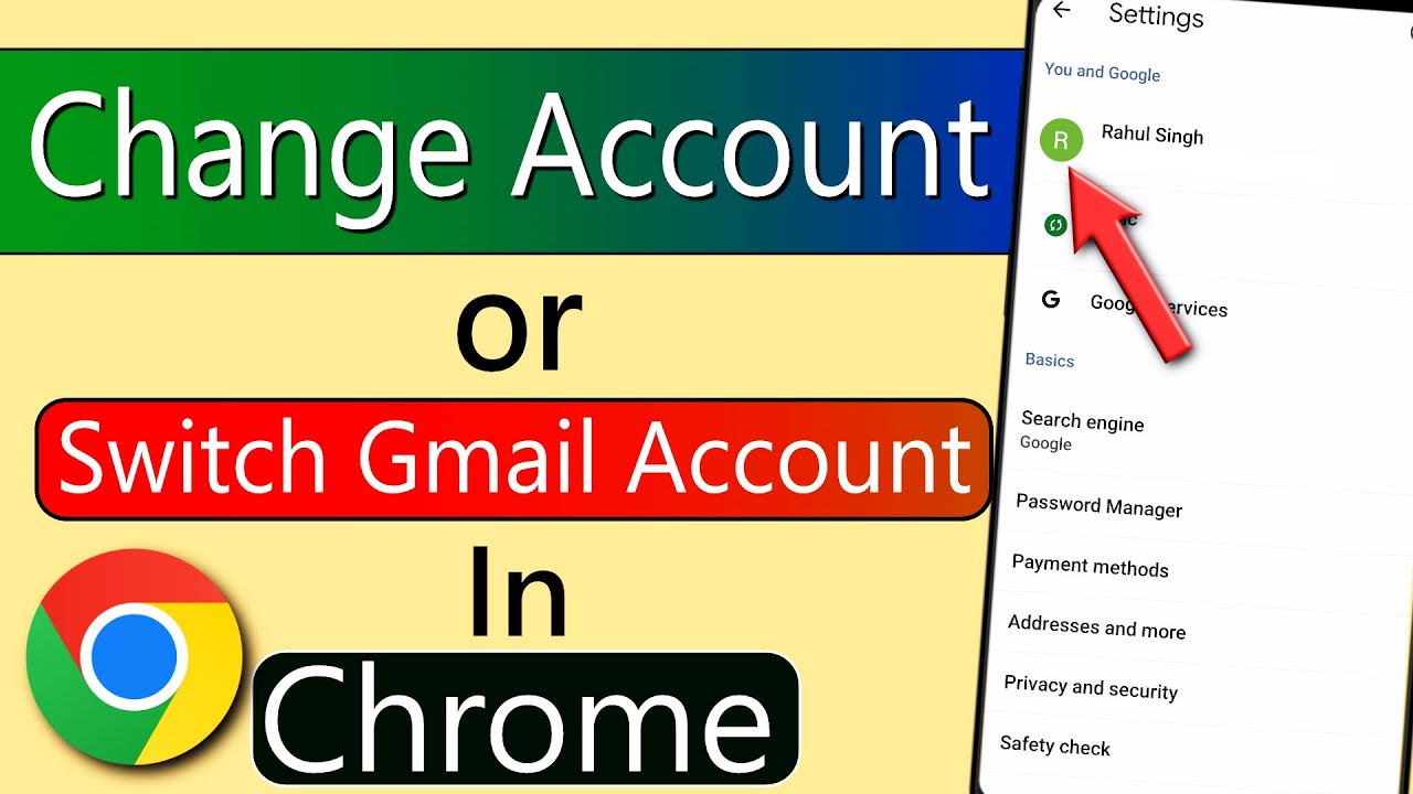 Chrome me gmail account kaise change kare | How To change / switch ...