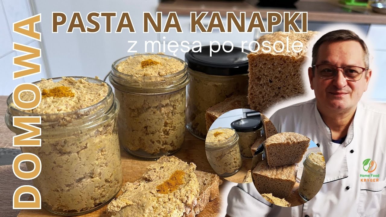 pasta na kanapki z mięsa po rosole - YouTube