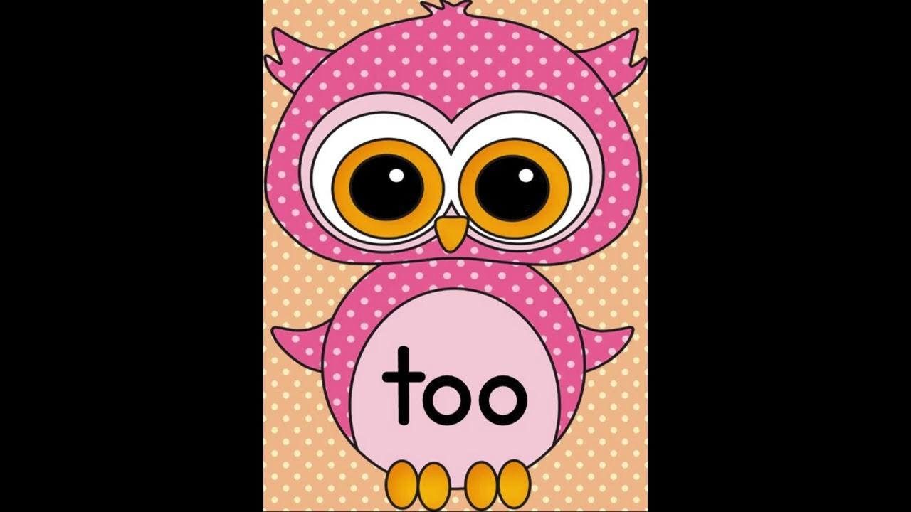 Learn 10 Dolch Primer Sight Words with Pink Owl Theme Set 4 | Fall ...