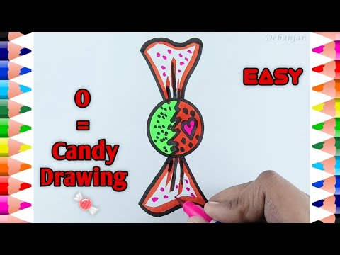 O = Candy 🍬 || How To DRAW A Candy 🍬 For Beginners - YouTube