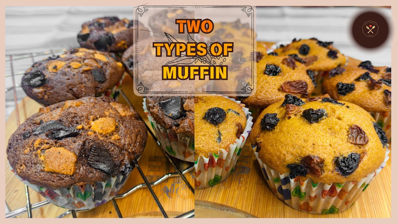 Two Types Of Muffin | Coffee Raisin Muffin | Triple Chocolate Muffin ...