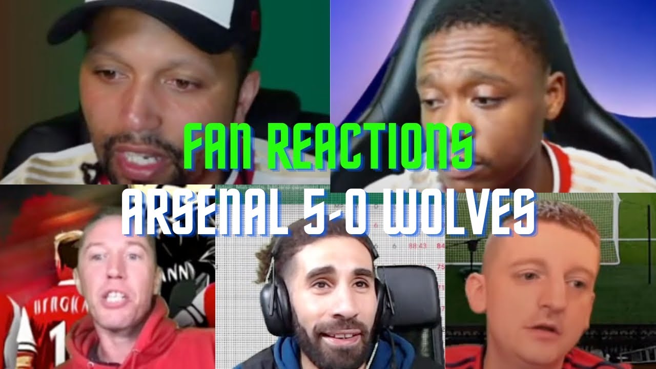 Fan Reactions Arsenal 5-0 Wolves | Fan Reactions - YouTube