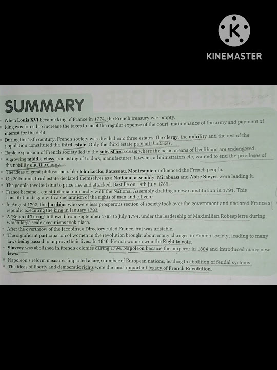 Class IX history Chapter no.1 The French Revolution full Summary. - YouTube