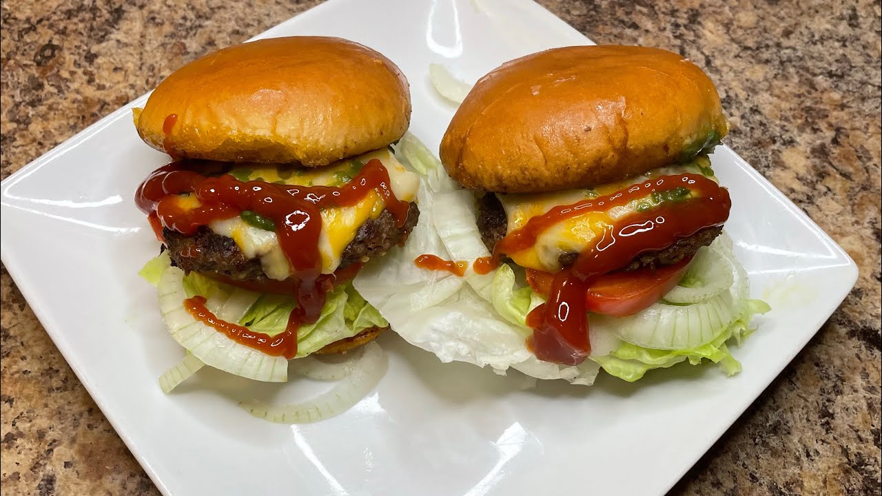 Easy burger recipe (for beginners) ingredients in description - YouTube