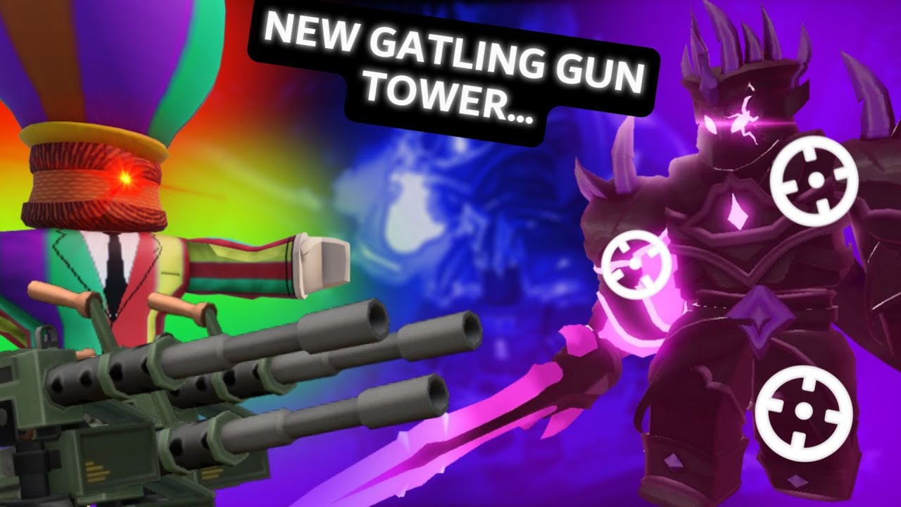 REACTING TO THE NEW GATLING GUN TOWER... | ROBLOX - Tower Defense ...