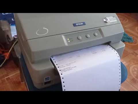 Cetak kertas continous form 3 ply menggunakan printer EPSON PLQ-20 ...