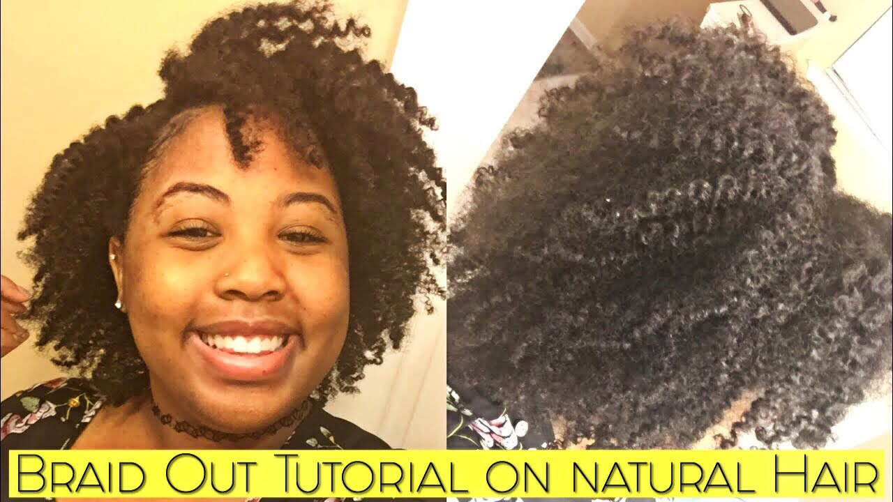 Natural Hair Braid Out On 4b/4c Hair | Alicia De'Andrea - YouTube