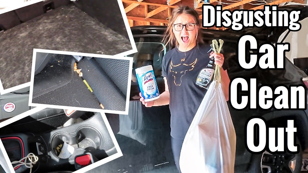 CAR CLEAN OUT WITH ME FOR SUMMER 2020 // COMPLETE DISASTER CAR CLEANING ...