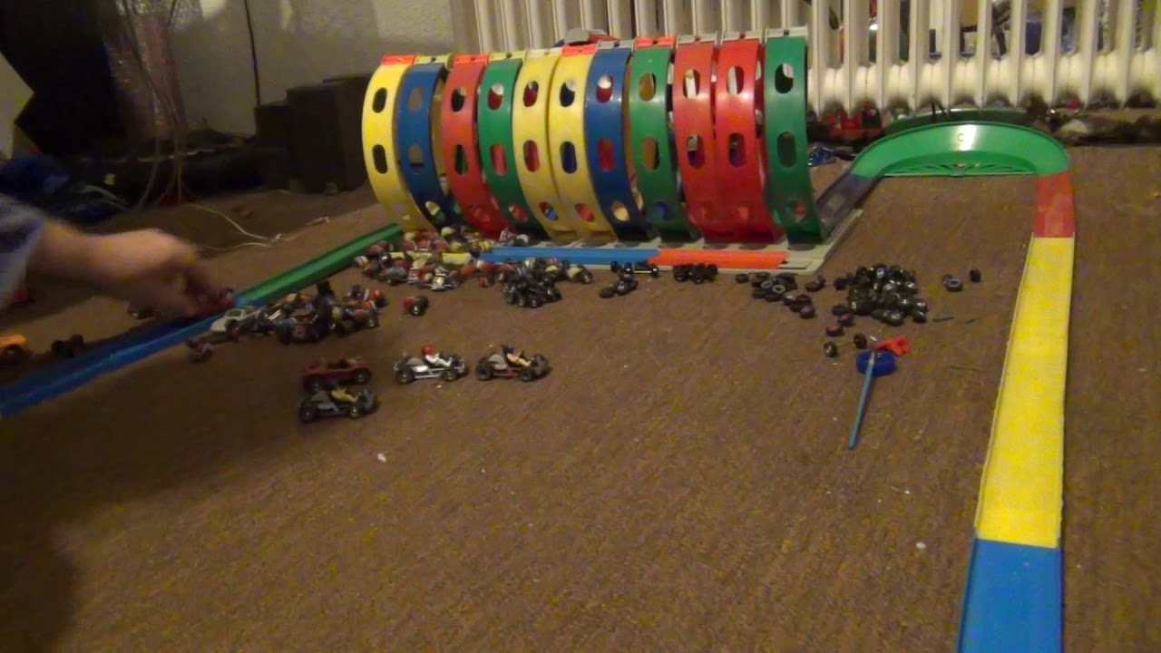 DARDA AUTO BAHN - BUGGY - 11 LOOPINGS - 2 weiße Blumen - YouTube