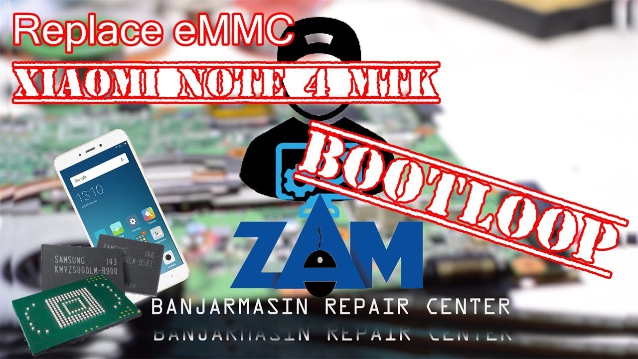 eMMC Replace xiaomi note 4 MTK #service vlog 3 - YouTube