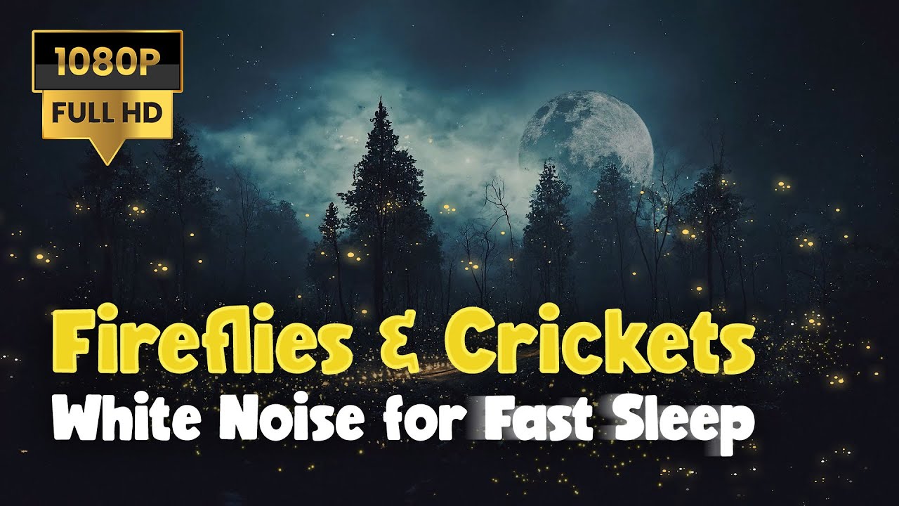 For Fast & Deep Sleep Crickets and Fireflies Sounds - 6 Hour Yoga ...