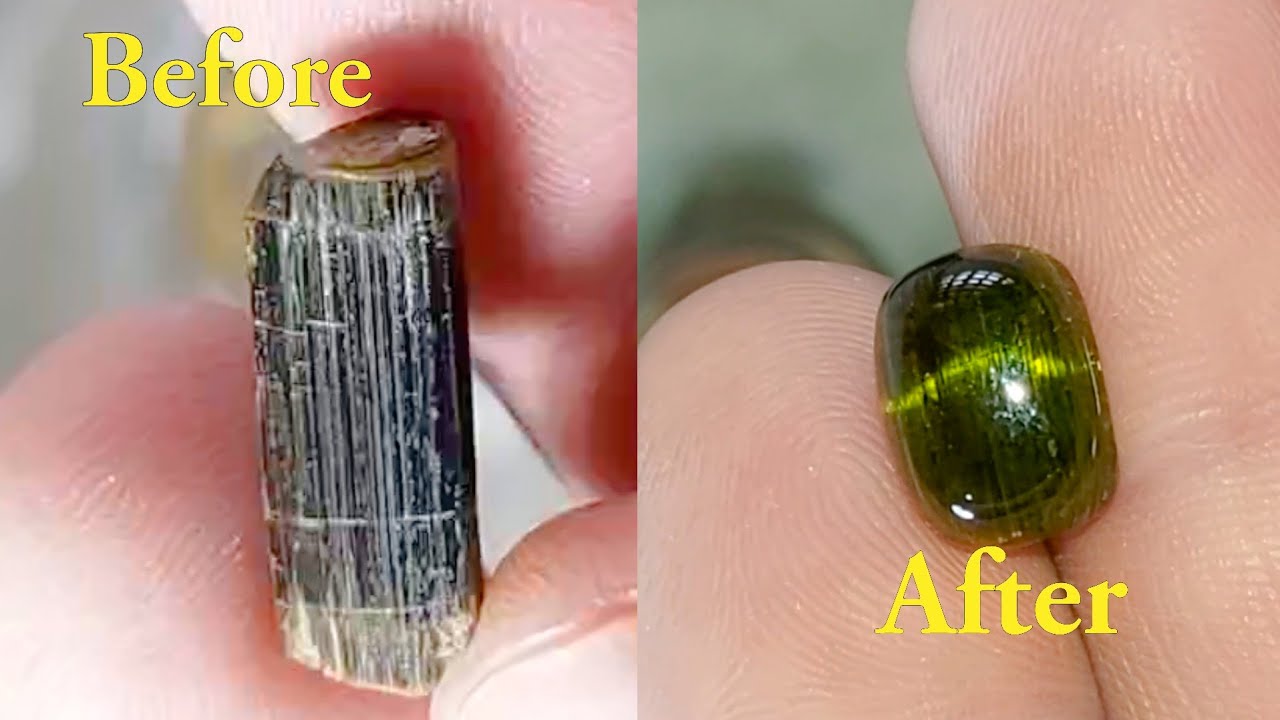Cut And Polish Tourmaline Cat's Eye | How to Cut and Polish Tourmaline ...