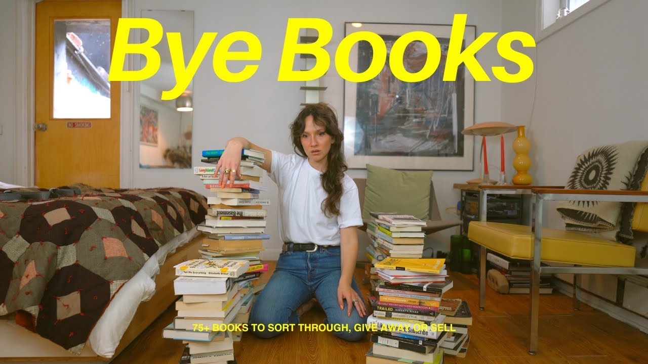 I'M SICK OF EVERYTHING! (getting rid of my books) ⎮Cleaning My ...