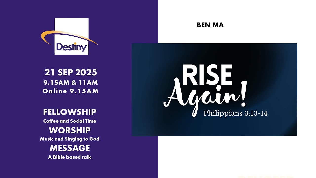 Sunday Full Worship Service Destiny Church 21 September - rise again ...