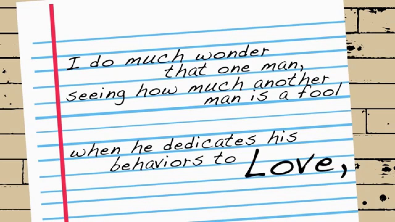 I do much wonder - monologue (Shakespeare) - YouTube