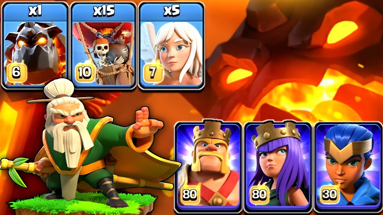 INSANE Heroes Charge Lava Loon Attack Strategy!! Best Th14 Attack ...
