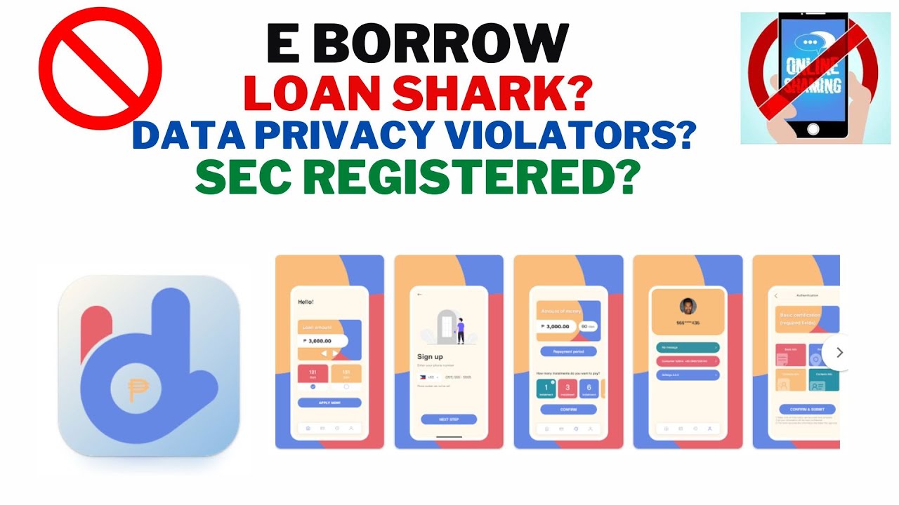 E BORROW | Loan Shark | Data Privacy Violators - YouTube