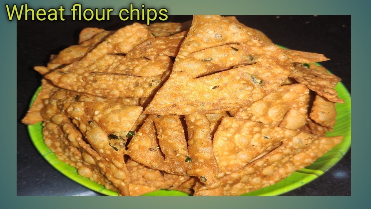 Wheat flour chips/Homemade wheat chips/atta chips/atta namkeen(easy ...
