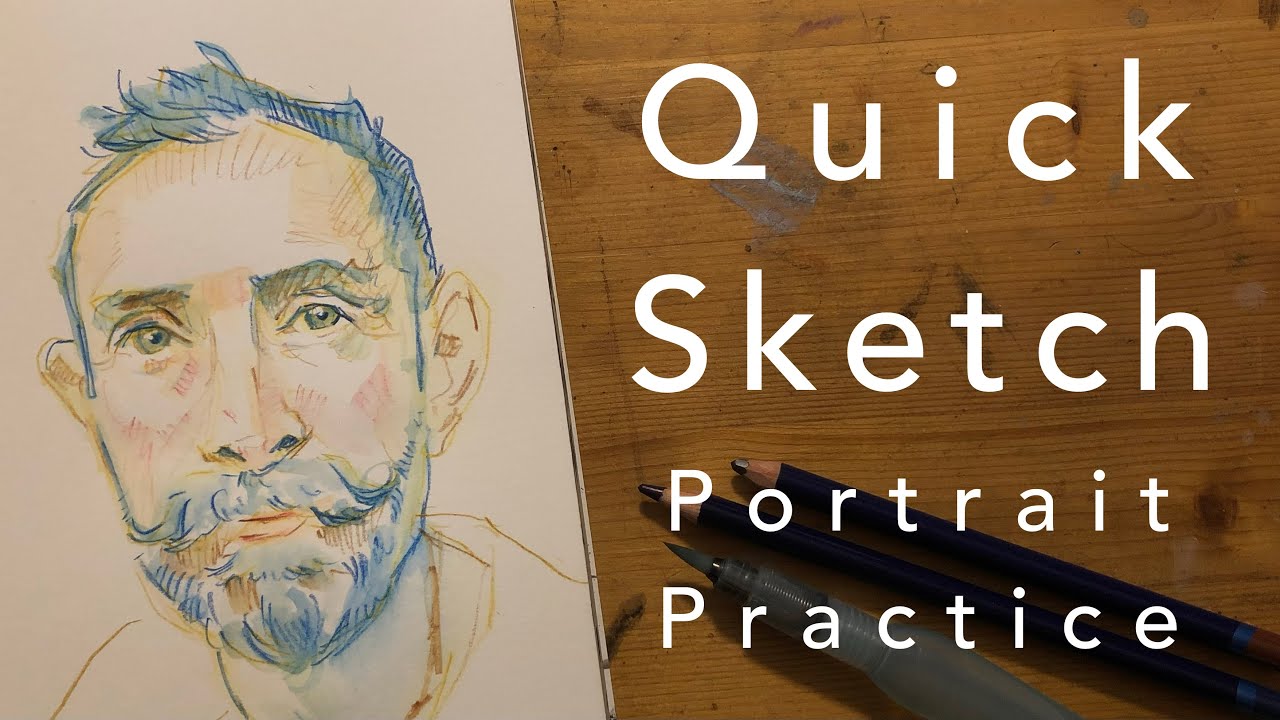 10 minute portrait drawing practice with Stuart - YouTube