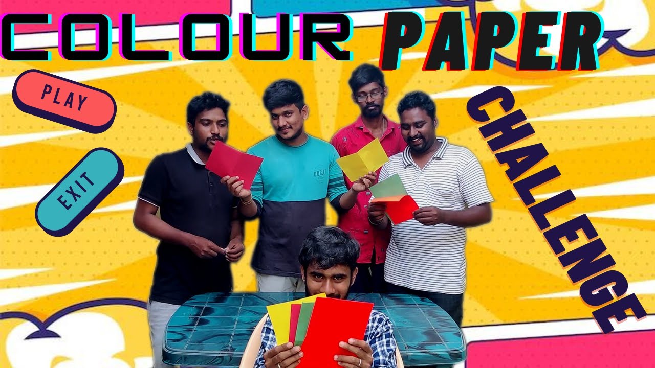 COLOUR PAPER CHALLENGE|WORK ILLA - YouTube
