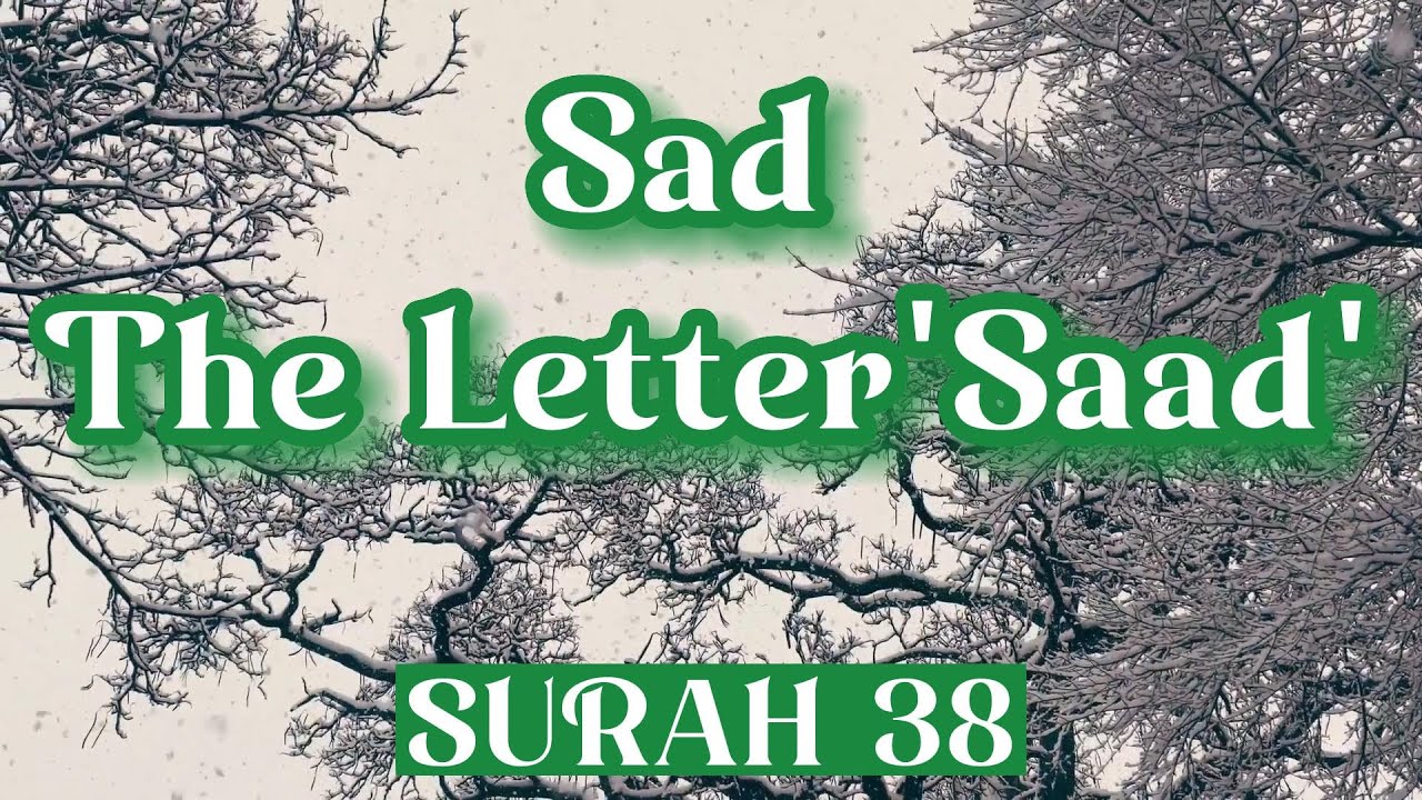 QURAN AUDIO IN ENGLISH TRANSLATED SURAH 38 Sad ( The Letter 'Saad ...