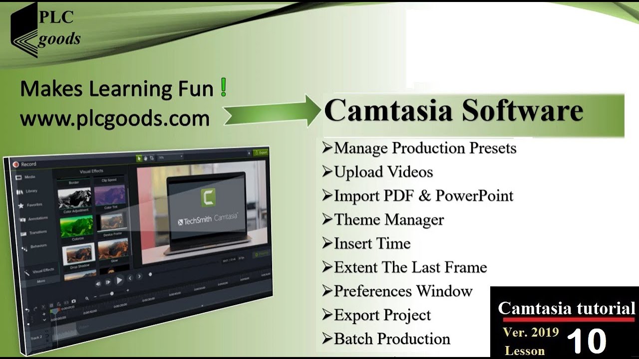 Camtasia tutorials – Batch production, import PDF, Add logos to themes, Extend a frame & Export ...