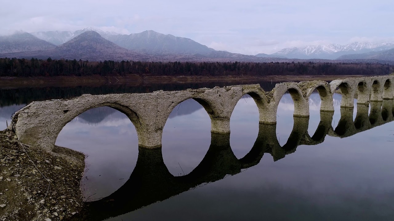 タウシュベツ川橋梁 1カット映像集 2020年10月28日 The Phantom Bridge in Hokkaido, Japan ...