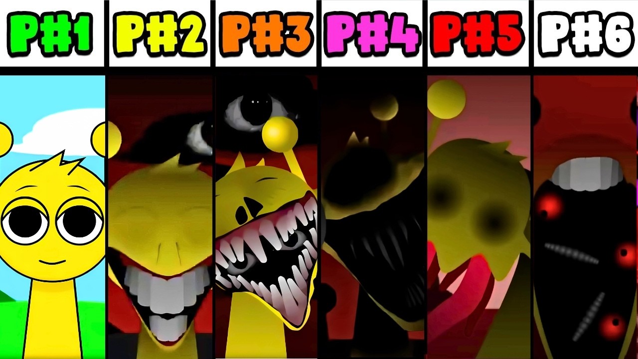 INCREDIBOX SPRUNK All Phases! Phase 1 VS Phase 2 VS Phase 3 VS Phase 4 ...