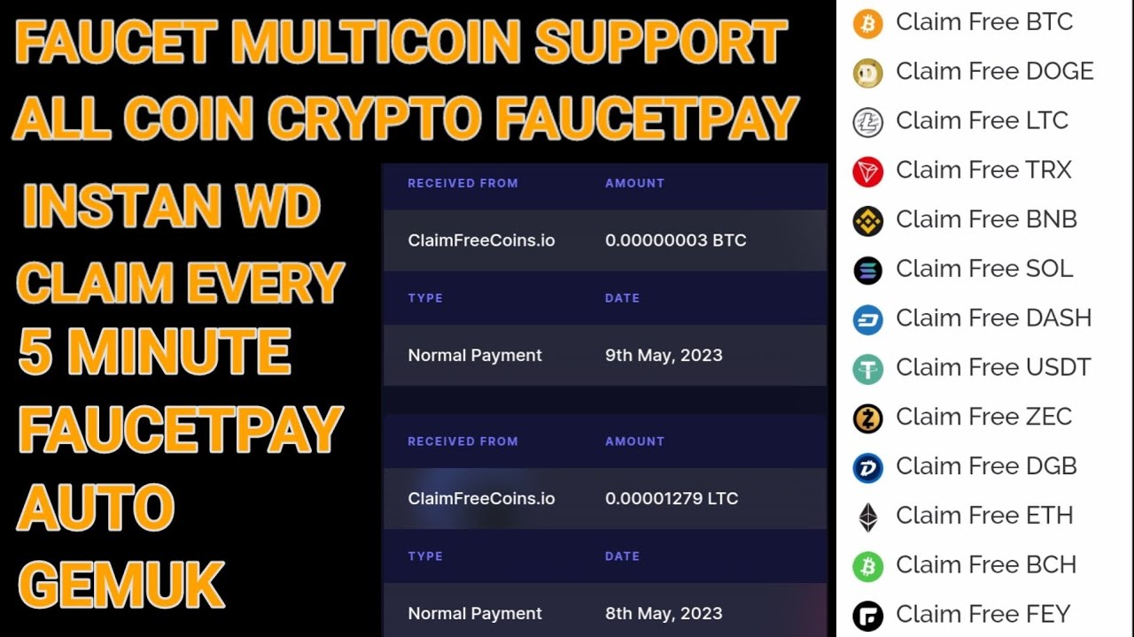 FAUCET LEGEND!!.MULTICOIN CRYPTO UNLIMITED CLAIM - YouTube