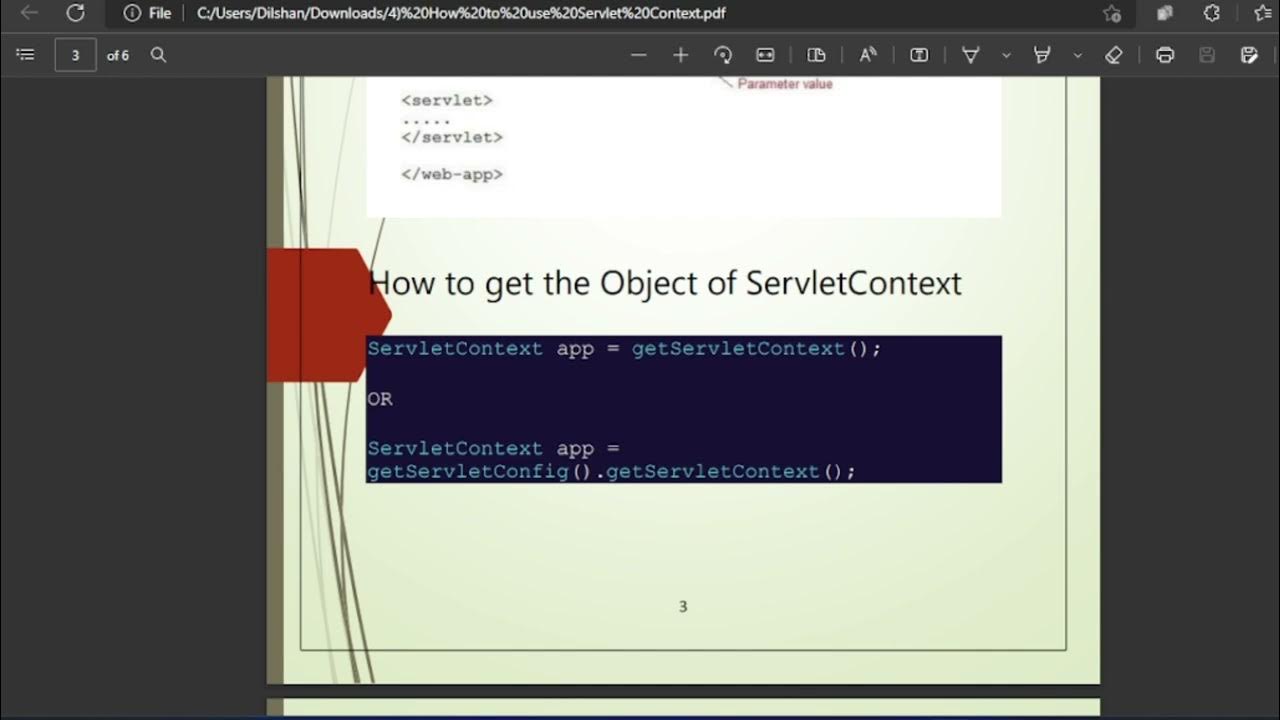 How to use Servlet Context. - YouTube