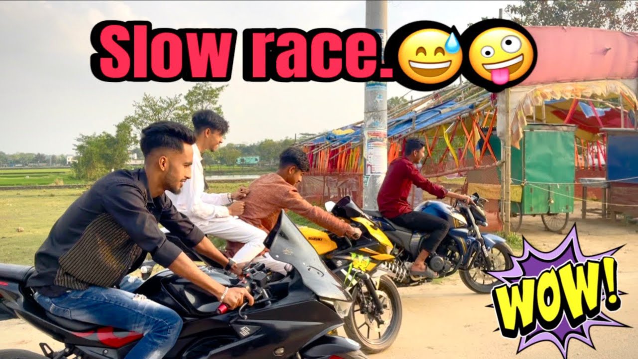 slow bike race.🤪 - YouTube