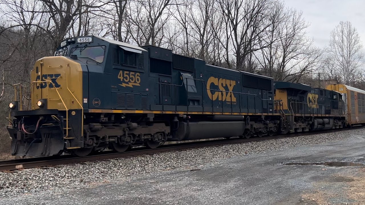 CSX Autorack | Woodbine MD 2/18/23 #trains #railroads #csx_trains # ...