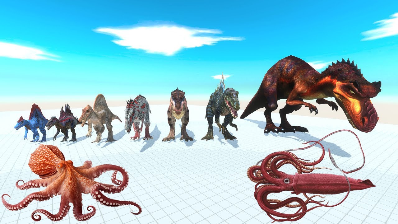 Mutant Spinosaurus Evolution VS ALL Animals - Dinosaurs Fight Animals ...
