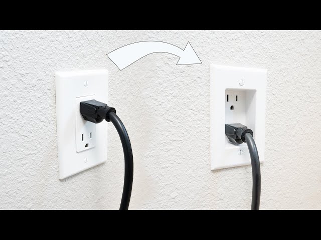 Recessed Duplex Receptacle Clock Hanger Receptacles, Recessed With
