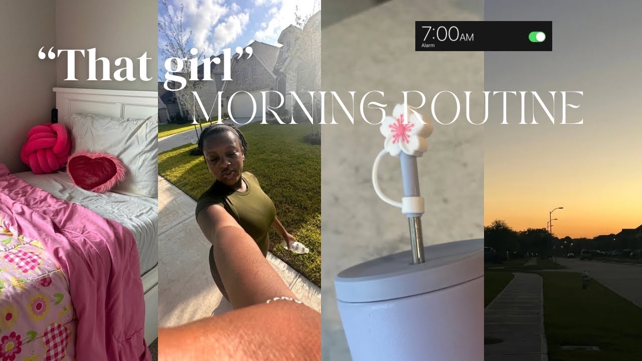 Trying the “that girl” morning routine| walk, breakfast, morning ...