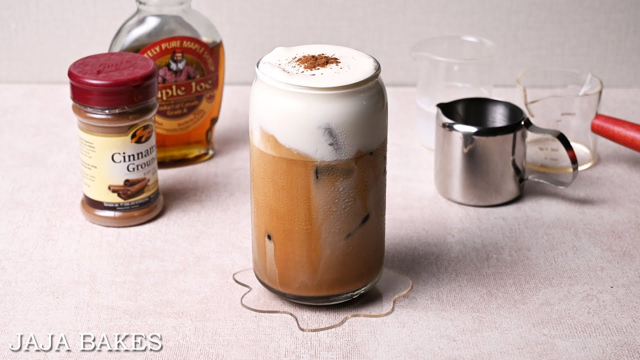 Maple Cream Latte | Iced Coffee Latte with Maple Cream | Jaja Bakes ...