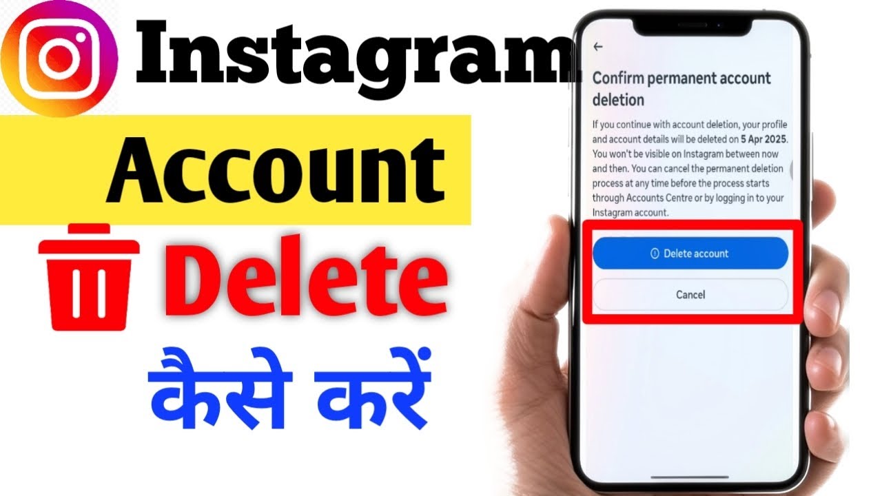Instagram Account Delete Kaise Kare Permanently | How To Delete ...