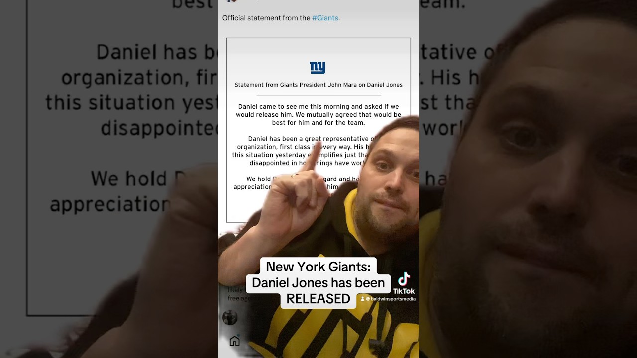 BREAKING NEWS: Daniel Jones RELEASED by the New York Giants - YouTube