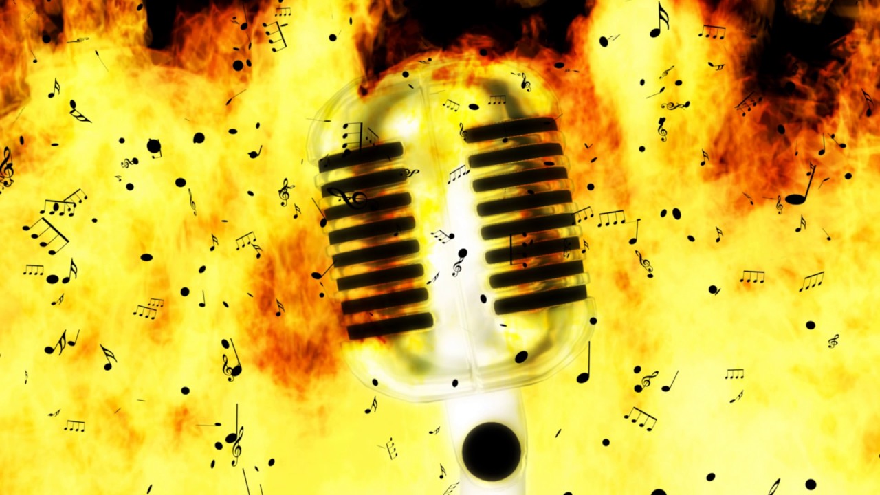 burning music notes - YouTube