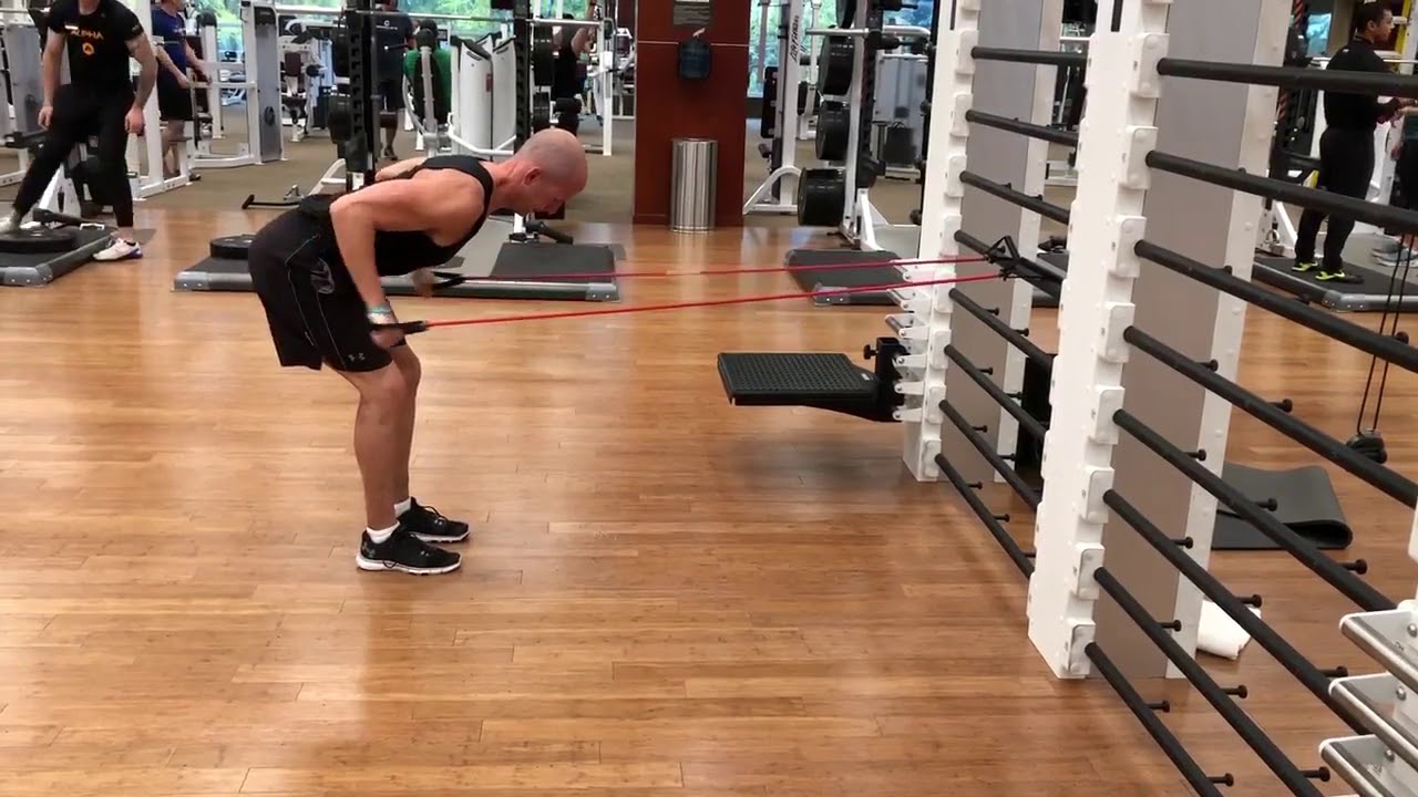 Resistance Band Triceps Kickbacks Reverse - YouTube